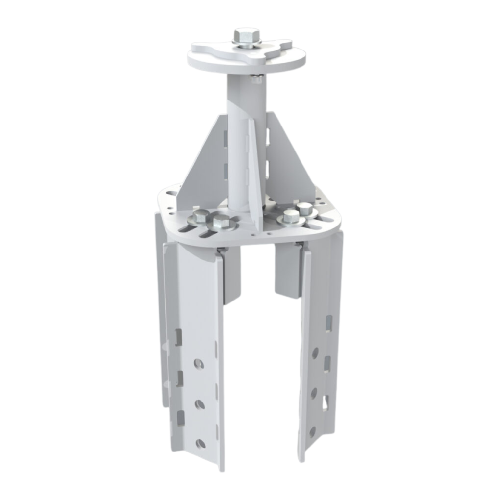 High Wind Load Pole Top Mount w/ Universal Antenna Adapter - ConcealFab