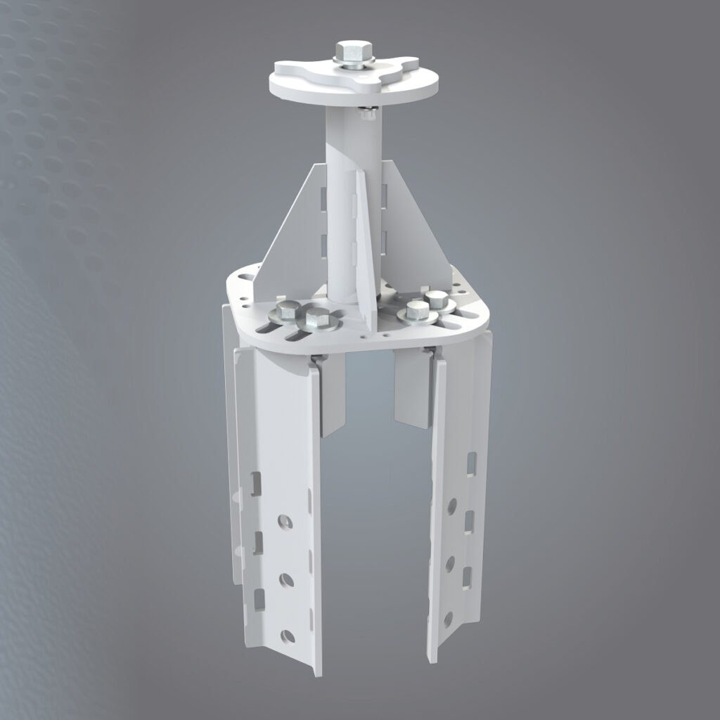 High Wind Load Pole Top Mount w/ Universal Antenna Adapter - ConcealFab